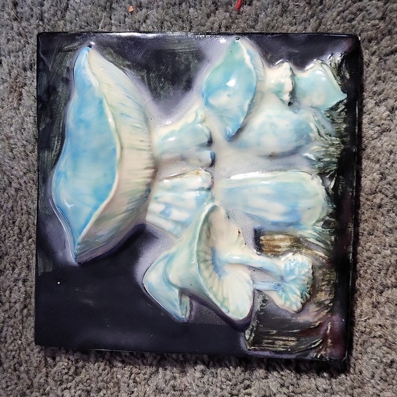 Art | Mushroom Art Glazed Tile | Poshmark